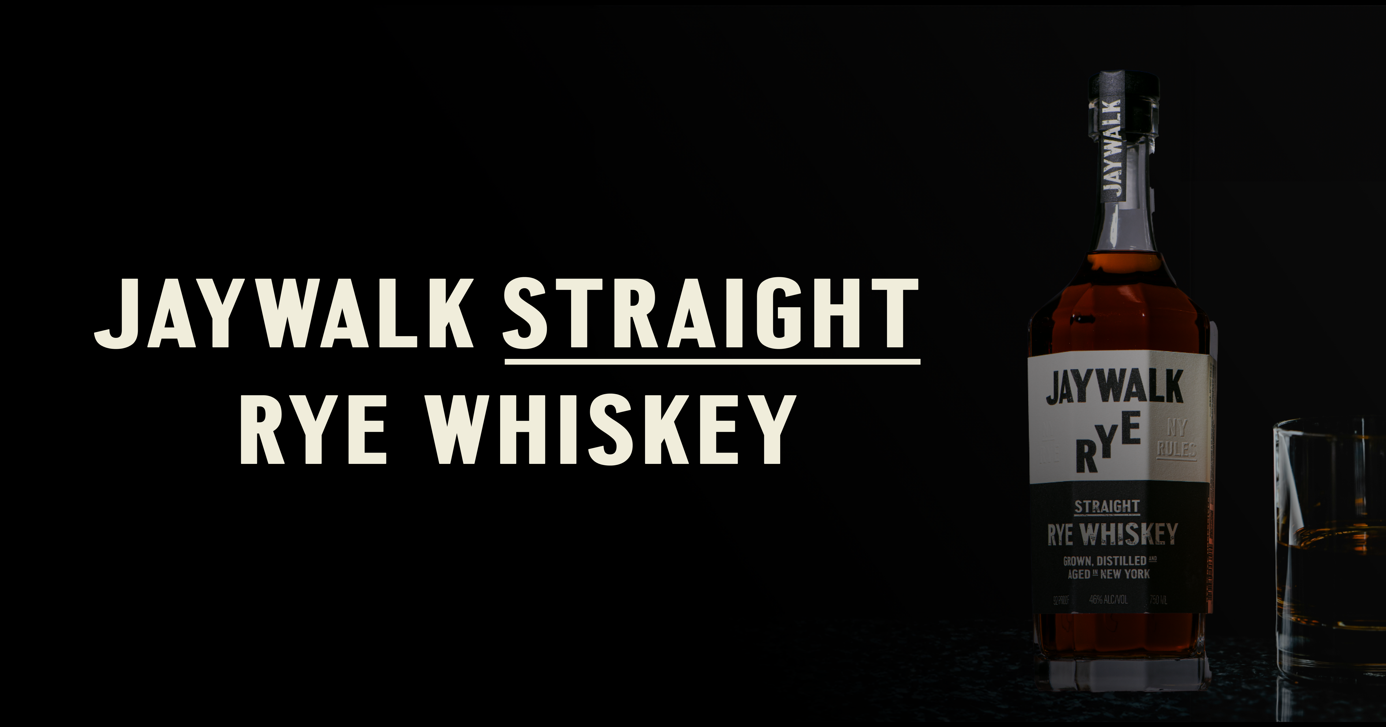 Jaywalk Straight Rye Whiskey | 92 Proof | NY Distilling Co.